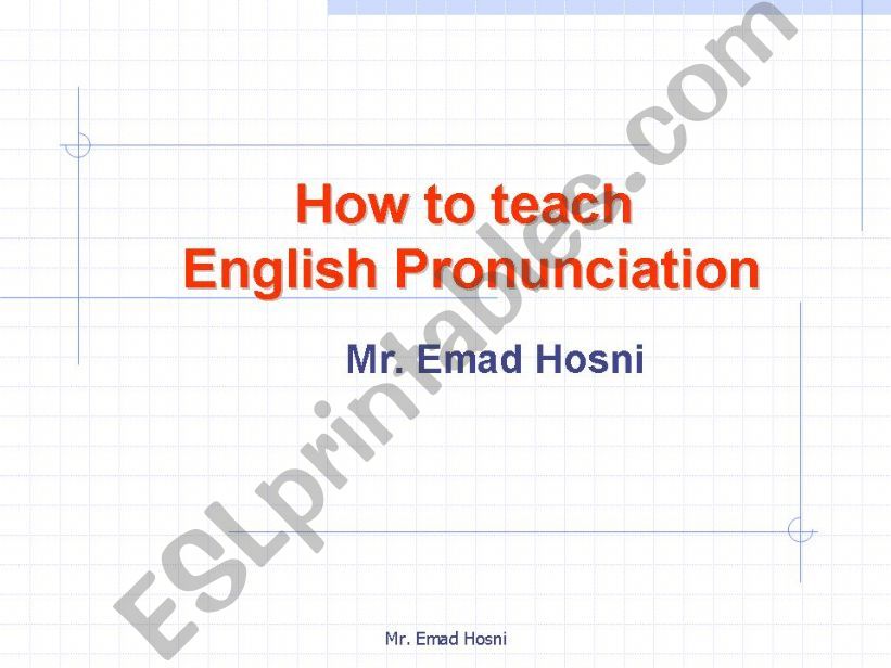 ESL - English PowerPoints: pronunciation