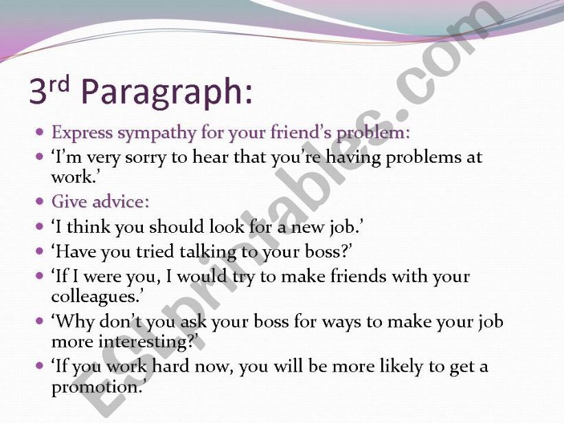 Informal Letter To A Friend Giving Advice