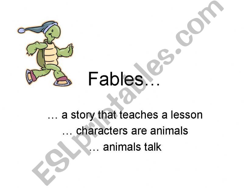 ESL - English PowerPoints: Writing a Fable