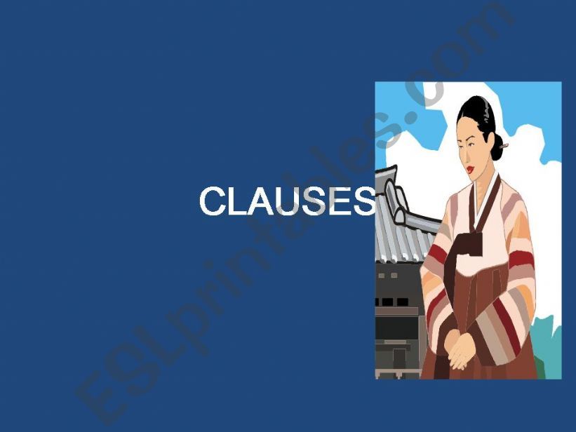 ESL - English PowerPoints: clauses and their types