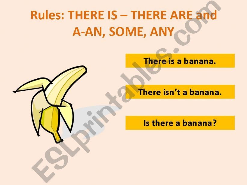 ESL - English PowerPoints: RULES: There is - There are