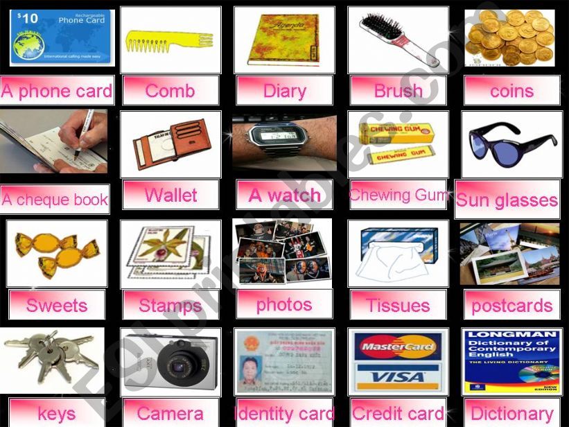 ESL - English PowerPoints: everyday objects-game: What´s missing.