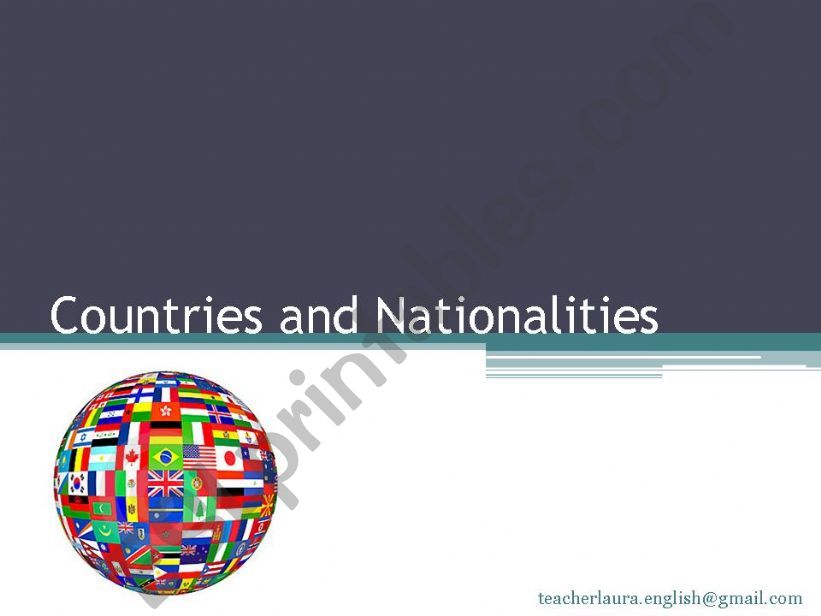 ESL - English PowerPoints: Countries and Nationalities