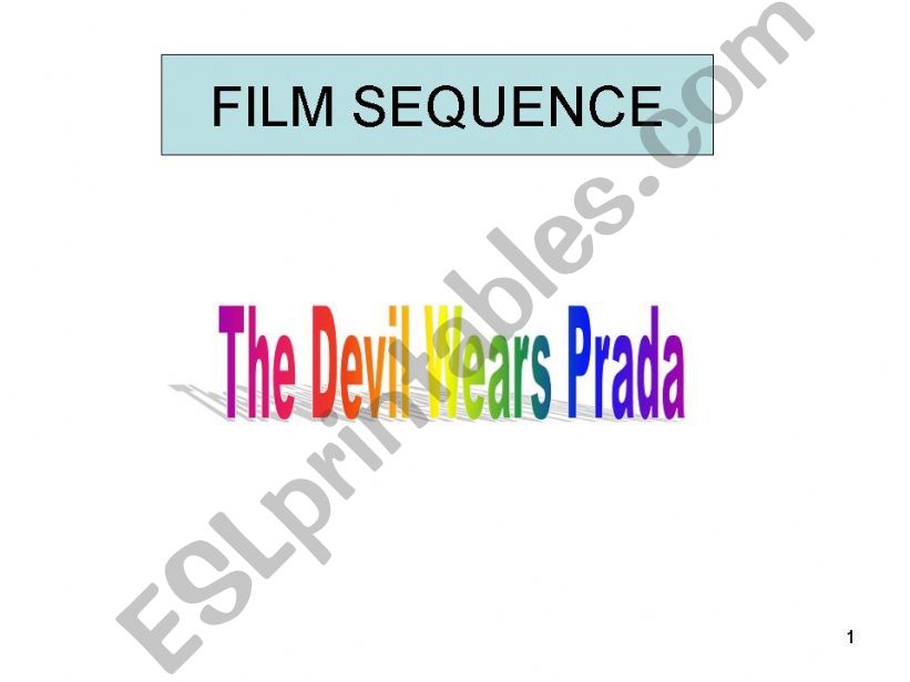 ESL - English PowerPoints: the devil wears Prada