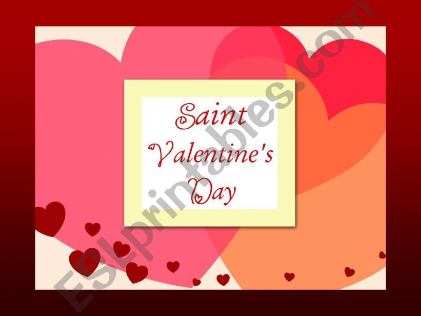 ESL - English PowerPoints: saint valentines day