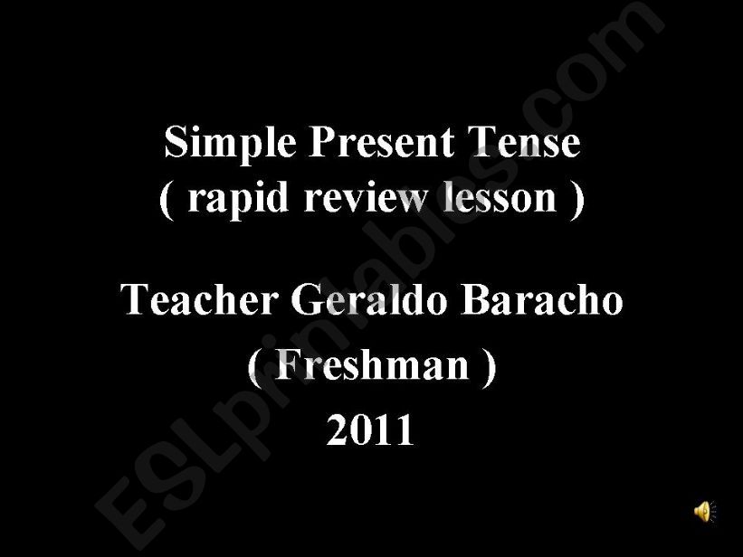 ESL - English PowerPoints: SIMPLE PRESENT TENSE