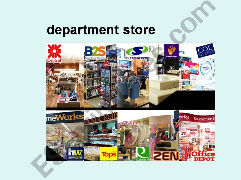 ESL - English PowerPoints: At the Department Store