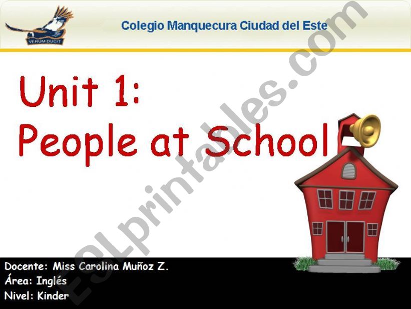 ESL - English PowerPoints: People at school
