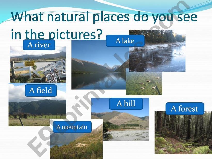 ESL - English PowerPoints: natural places