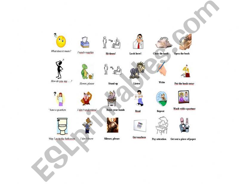 ESL - English PowerPoints: Useful Classroom Expressions