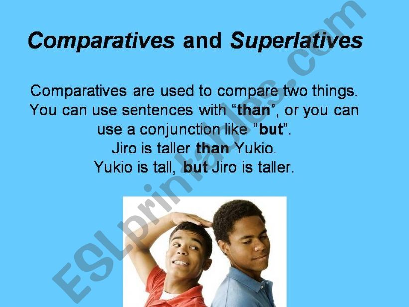 ESL - English PowerPoints: COMPARATIVE AND SUPERLATIVES