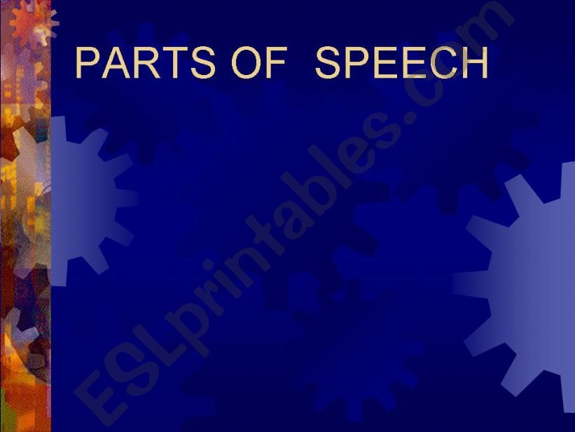 ESL - English PowerPoints: Powerpoint parts of speech