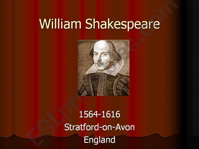 ESL - English PowerPoints: William Shakespeare
