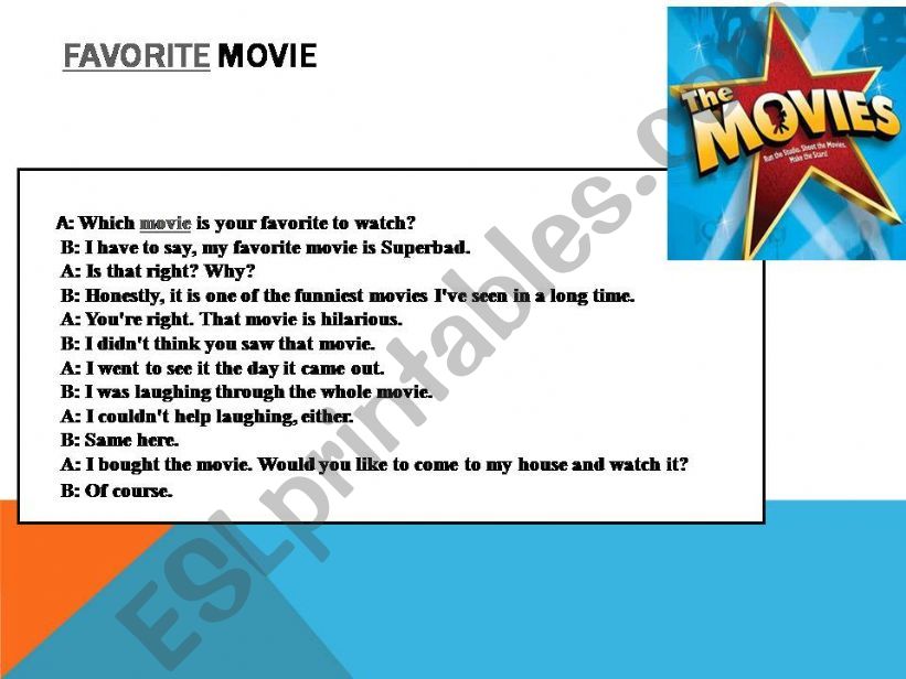 ESL - English PowerPoints: Movie madness