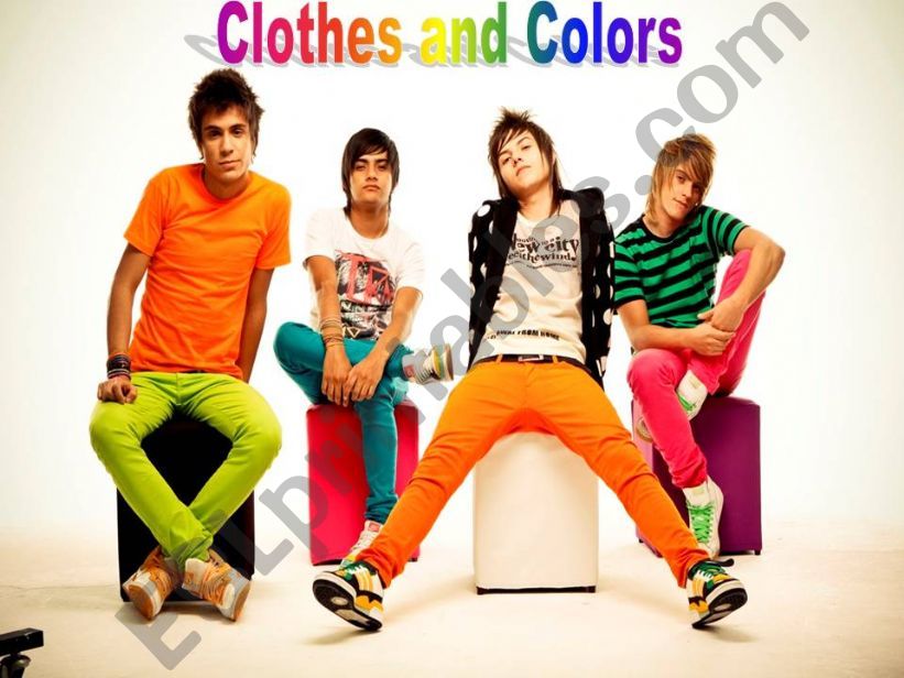 ESL - English PowerPoints: Clothes and Colors