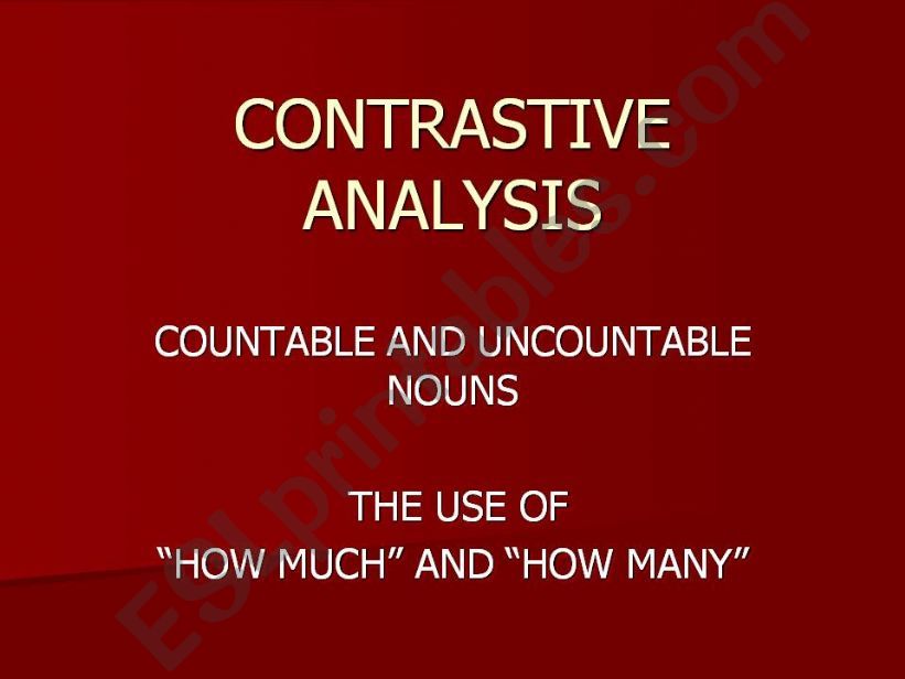 ESL - English PowerPoints: countable and uncountable nouns/ how much ...