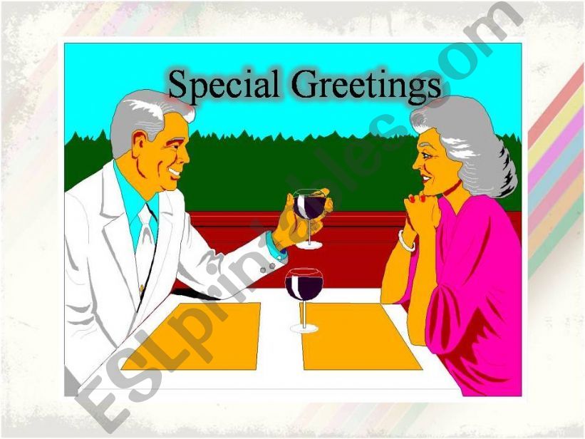 ESL - English PowerPoints: greeting