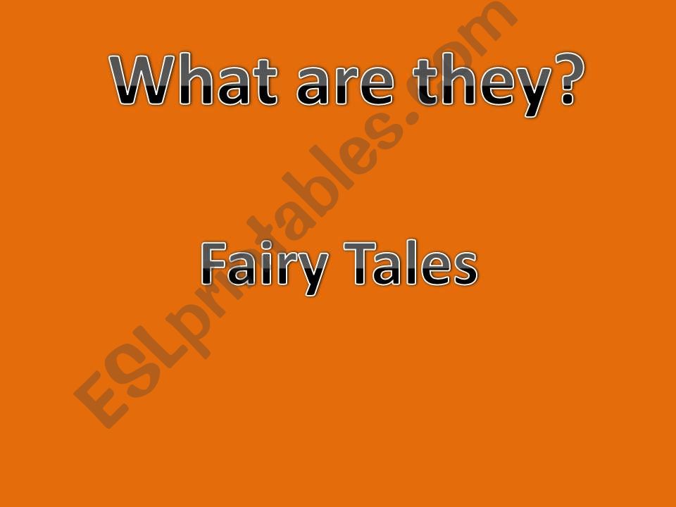 ESL - English PowerPoints: Fairy Tales - Verb To Be