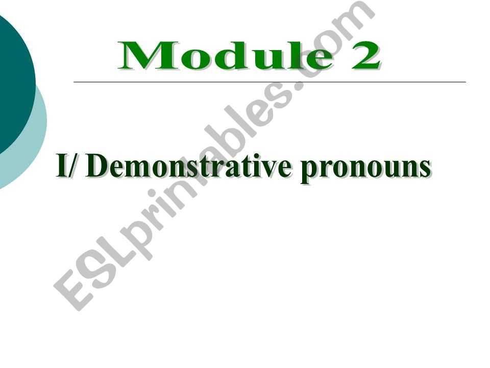 ESL - English PowerPoints: Demonstrative pronouns