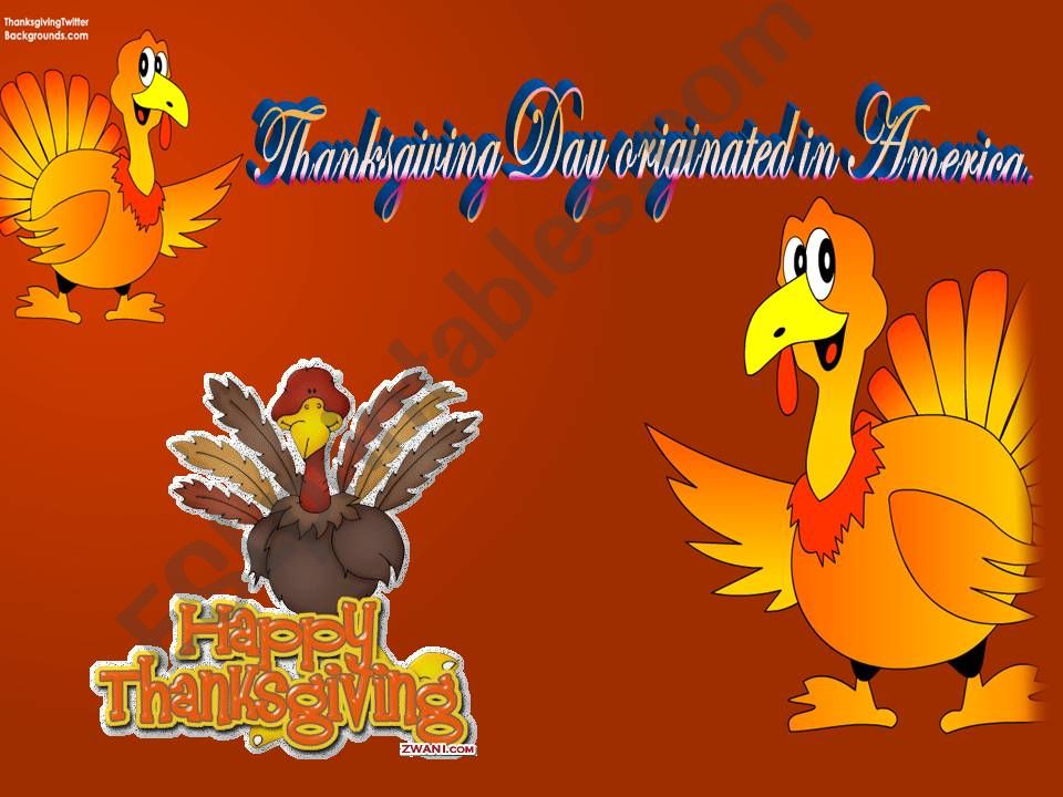 ESL - English PowerPoints: Introduction of thanksgiving