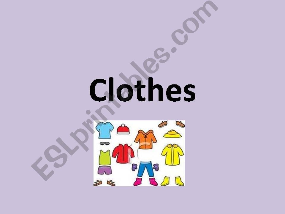 ESL - English PowerPoints: Clothes