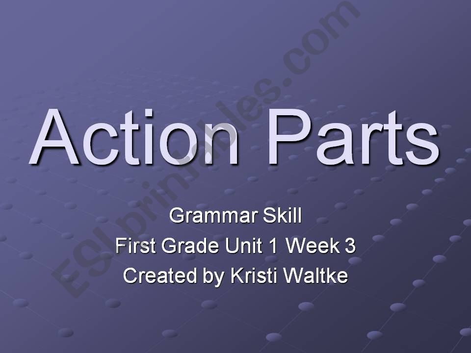 ESL - English PowerPoints: Action Verbs