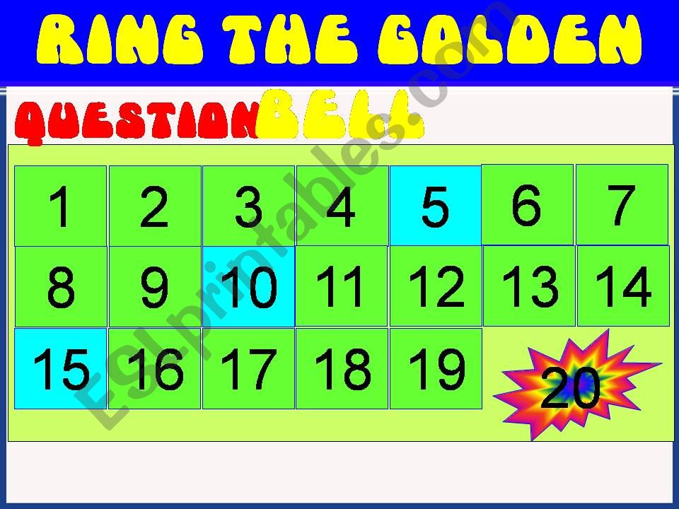 ESL - English PowerPoints: Game - Golden Bell