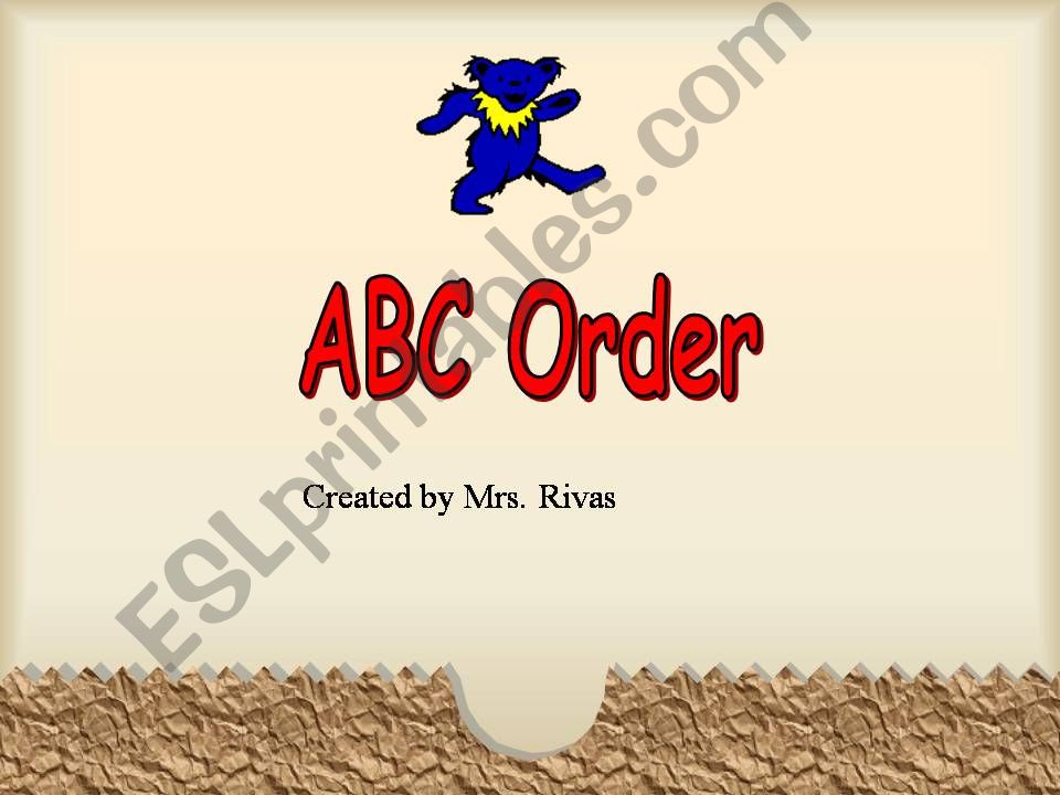 ESL - English PowerPoints: ABC Order