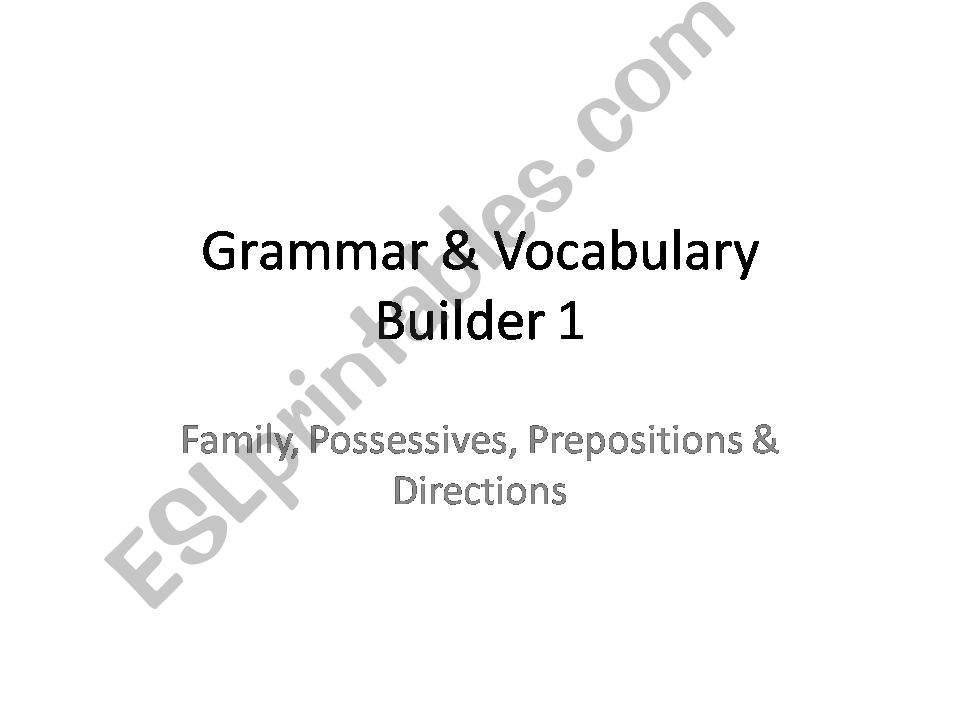 ESL - English PowerPoints: Grammar Review