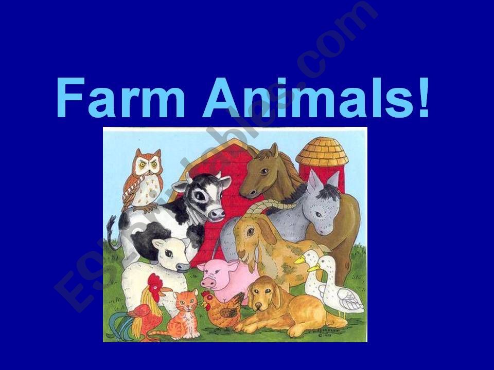 ESL - English PowerPoints: Introduction to Farm Animals