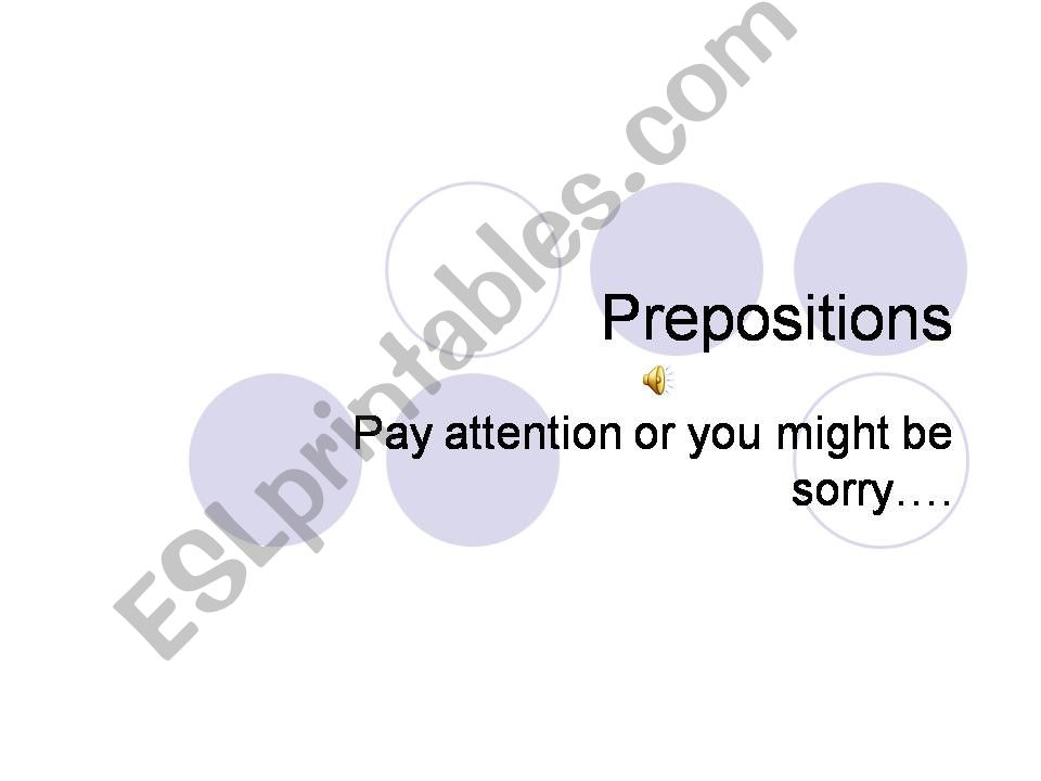 ESL - English PowerPoints: prepositions