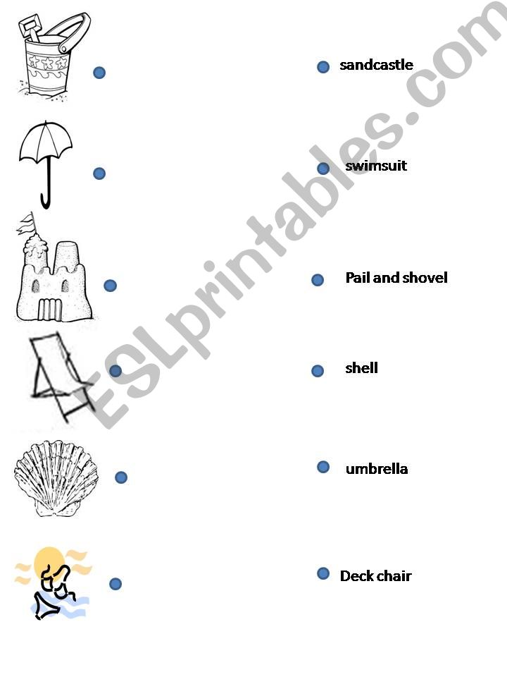 ESL - English PowerPoints: Items At the Beach