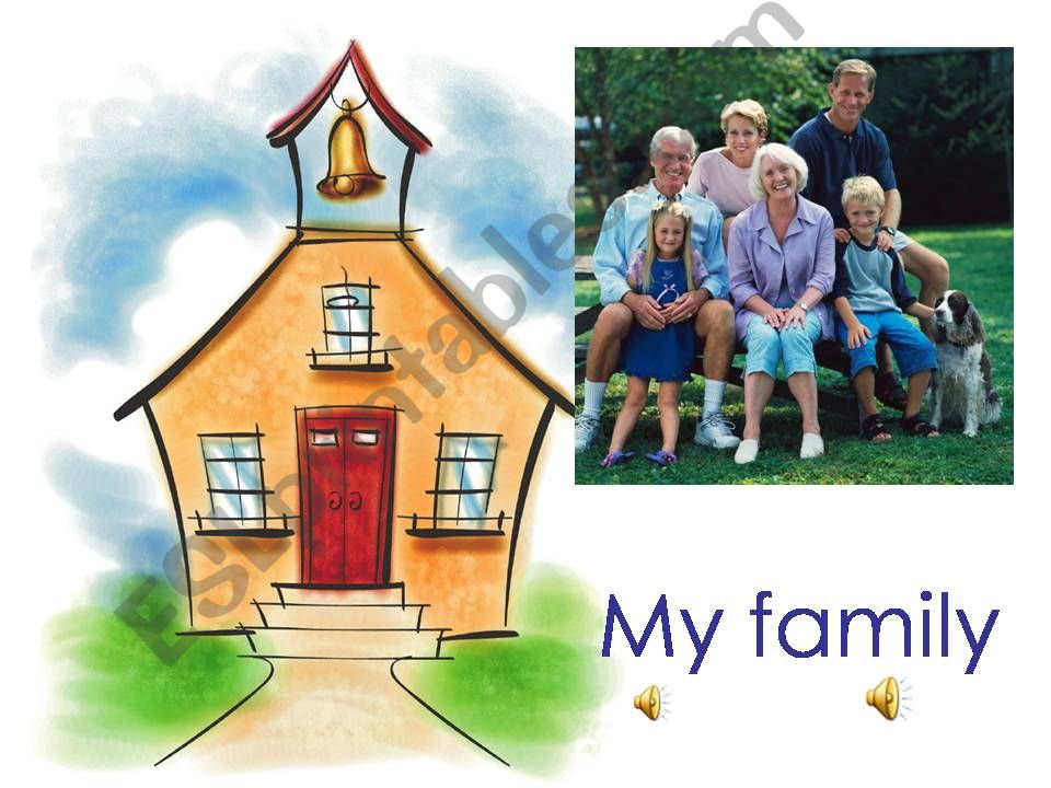 ESL - English PowerPoints: Family presentation
