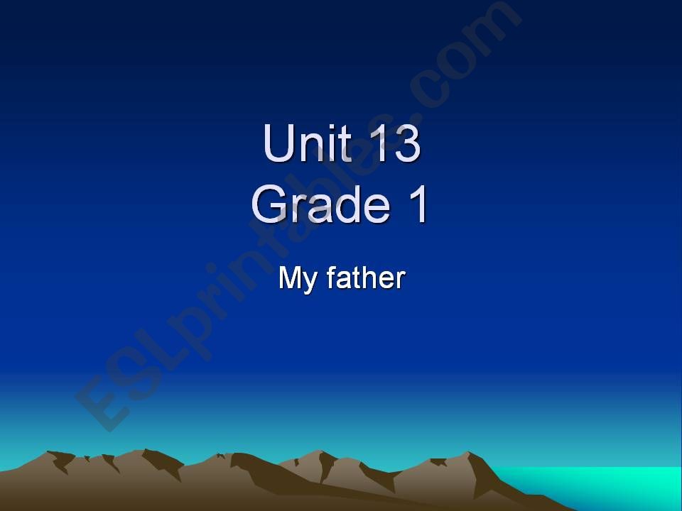 ESL - English PowerPoints: Jobs (Unit 13 Grade 1)