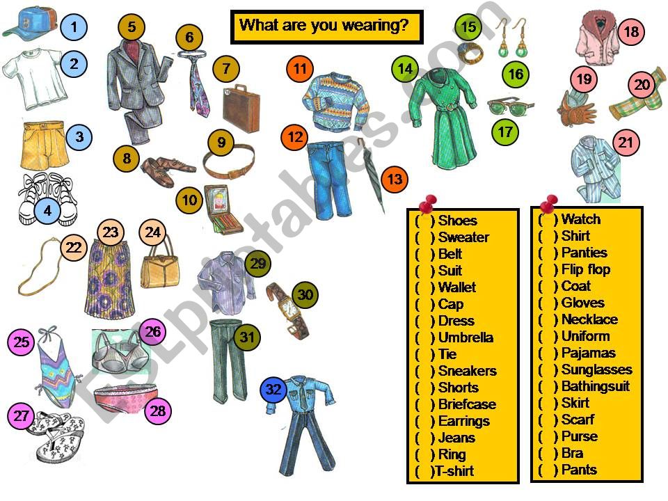 ESL - English PowerPoints: Clothes
