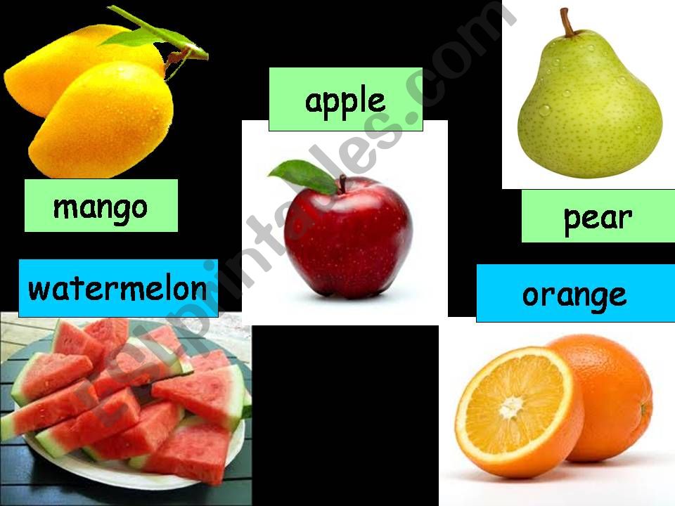 ESL - English PowerPoints: fruit