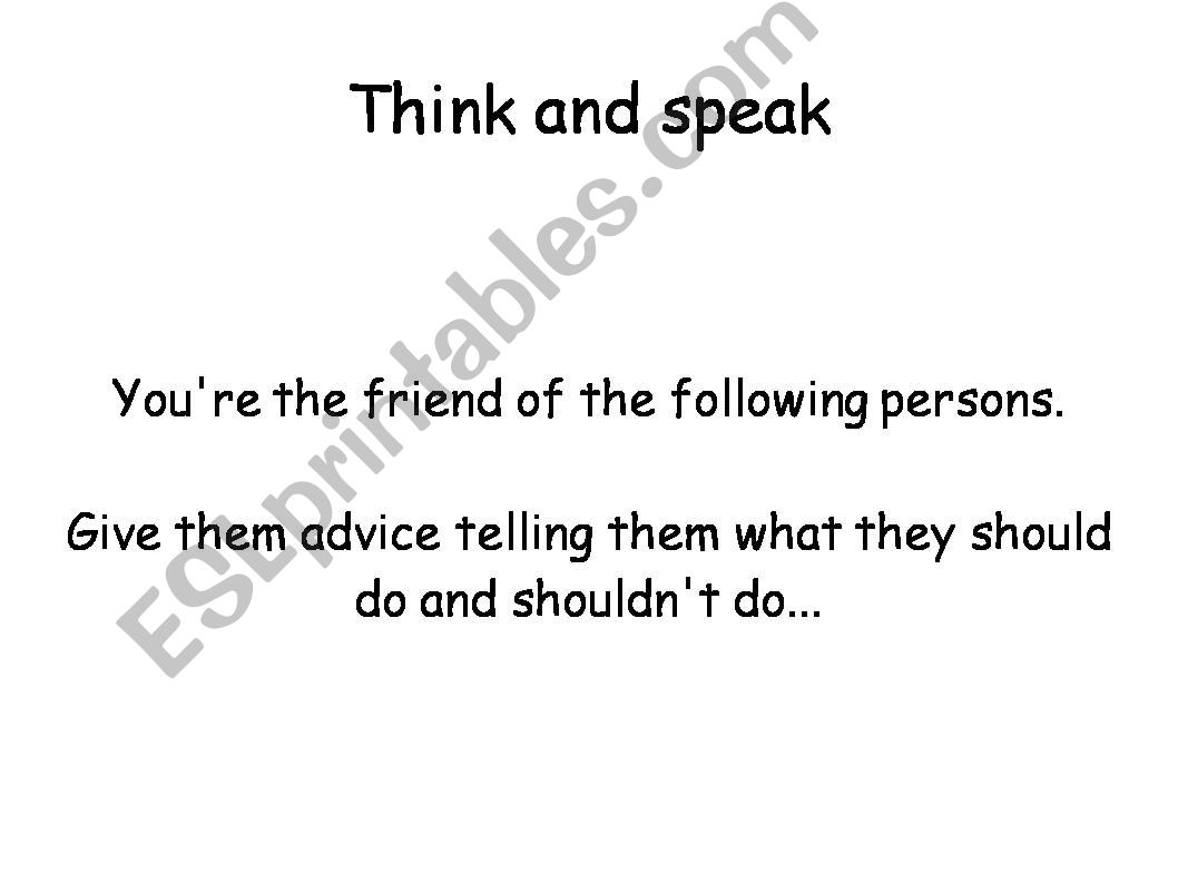 ESL - English PowerPoints: Giving advice