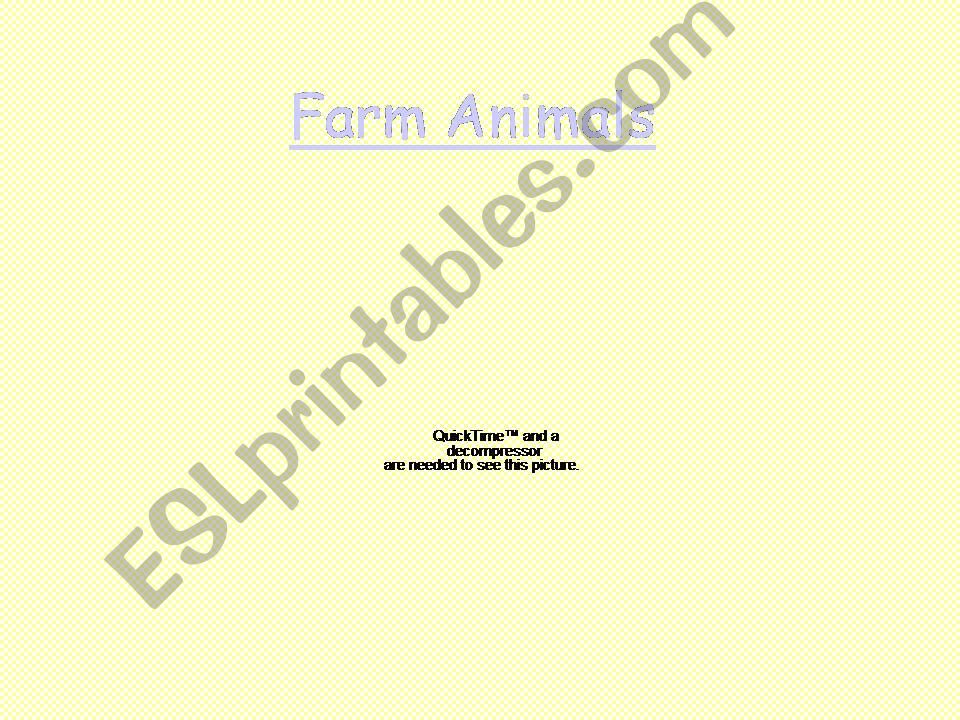 ESL - English PowerPoints: Farm Animals