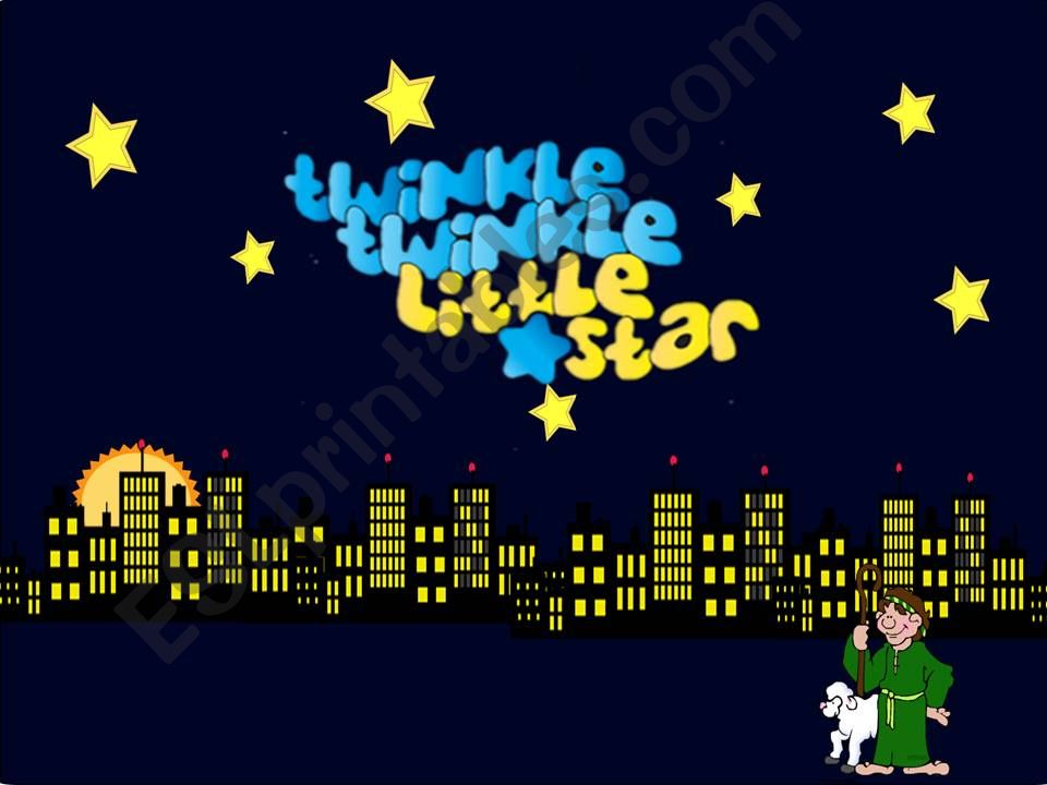 ESL - English PowerPoints: Twinkle twinkle little star