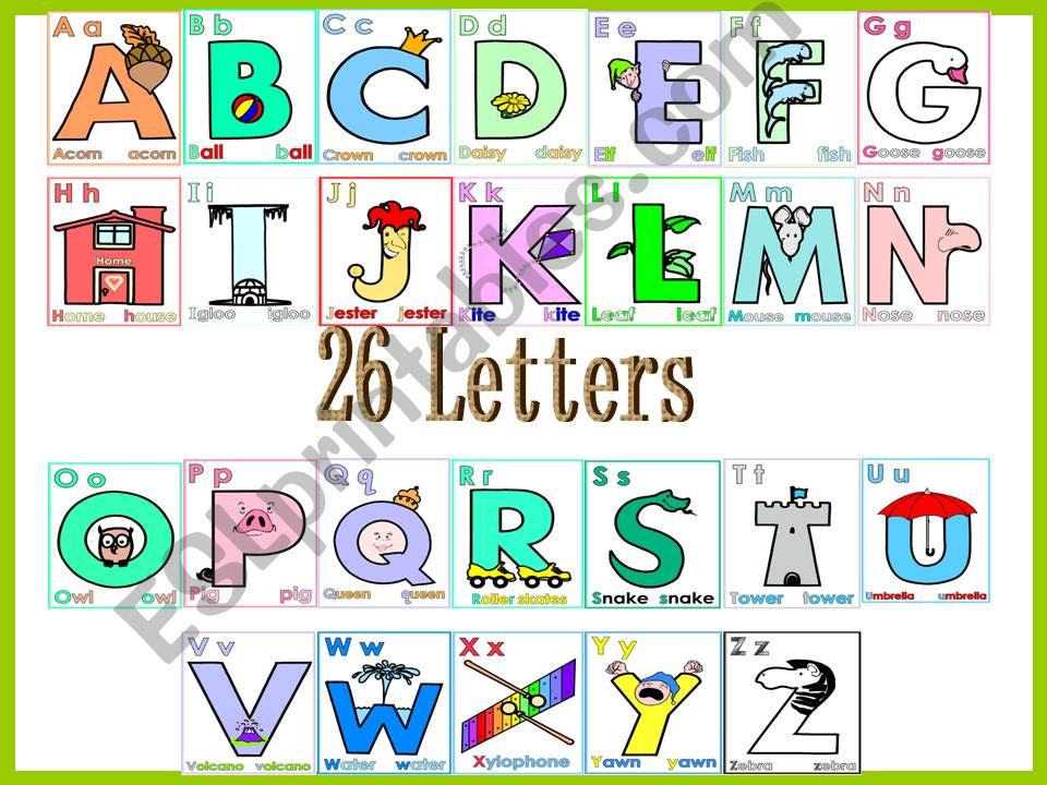 ESL - English PowerPoints: Alphabet