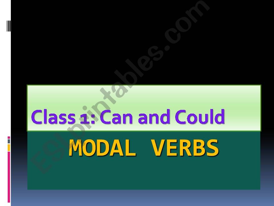 ESL - English PowerPoints: Can and could