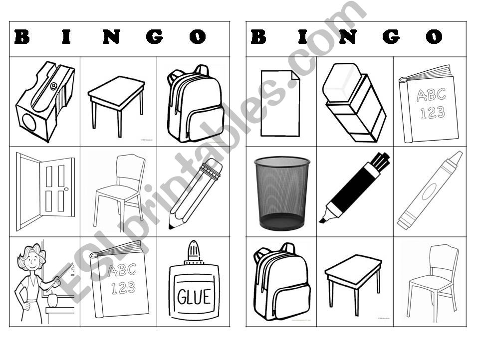 ESL - English PowerPoints: BINGO CLASSROOM