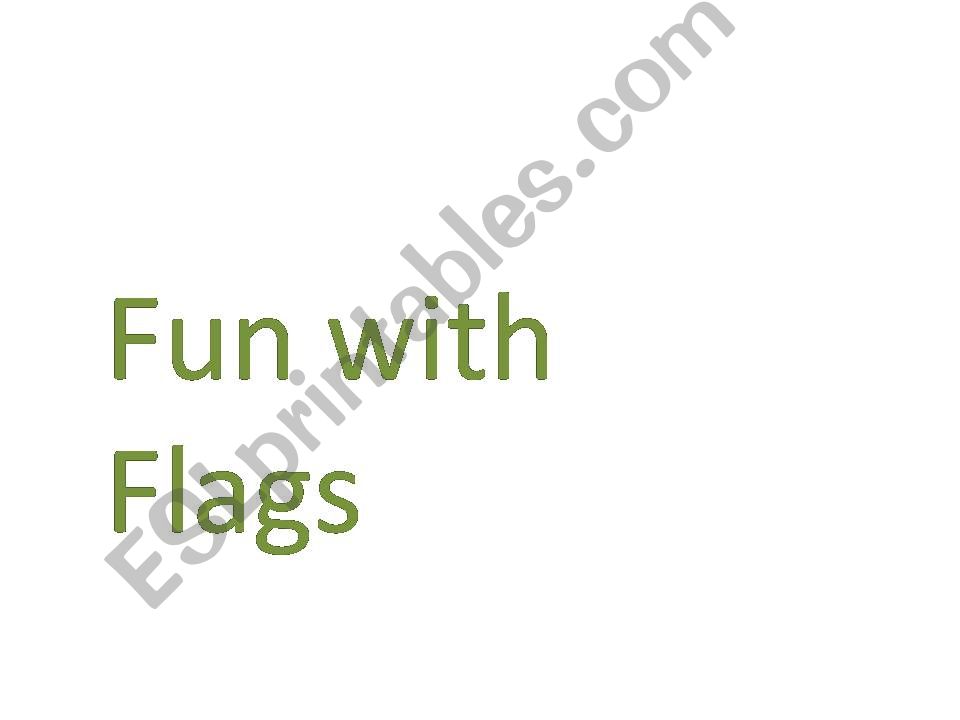 ESL - English PowerPoints: Fun with flags