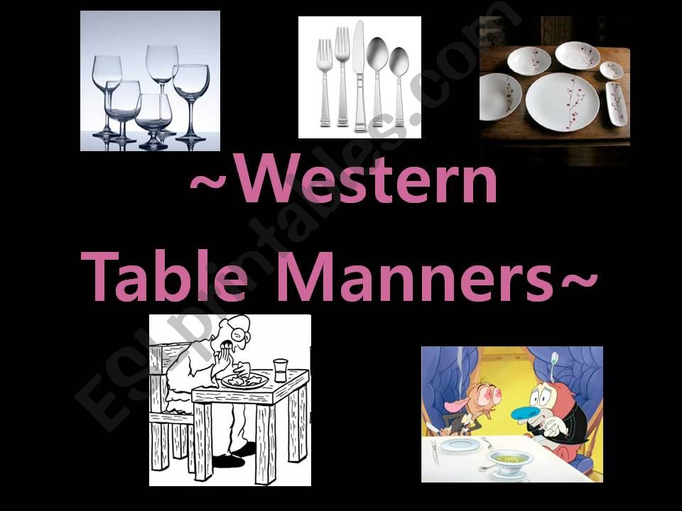 ESL - English PowerPoints: Table manner