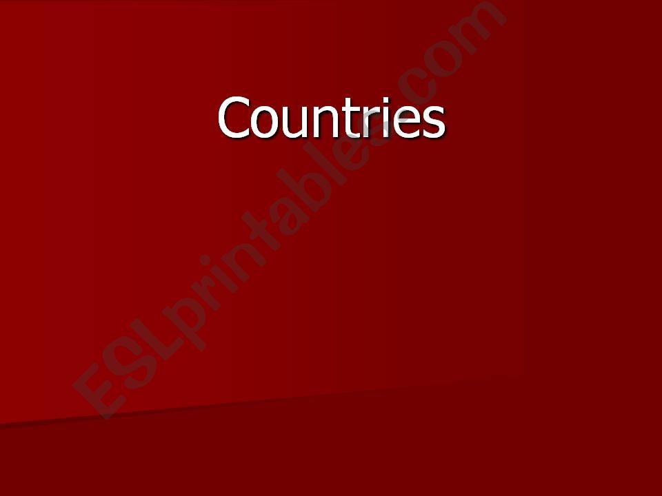 ESL - English PowerPoints: Countries and nationalities
