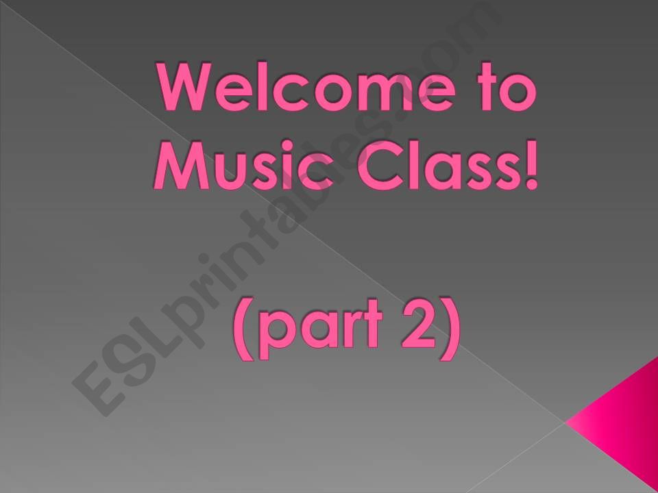 ESL - English PowerPoints: Middle School Music 2 PPT