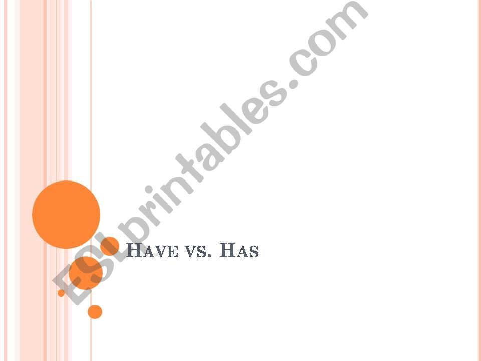 ESL - English PowerPoints: Have vs. has