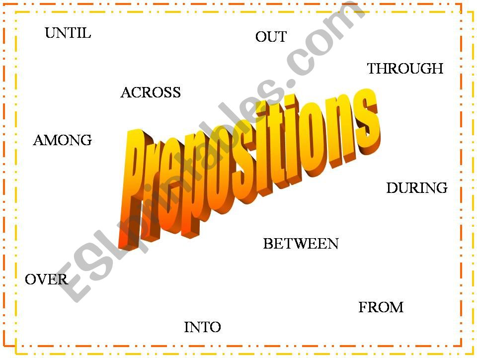 ESL - English PowerPoints: preposition game
