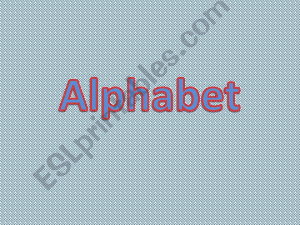 ESL - English PowerPoints: Alphabet