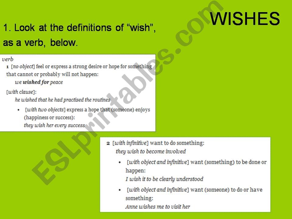 ESL - English PowerPoints: wishes and regrets